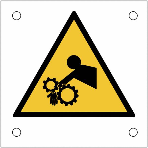 Plaques de signalisation pour machines Danger risque d'entraînement ...