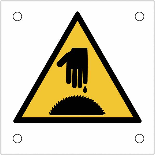 Plaques de signalisation pour machines Danger risque d'entraînement ...